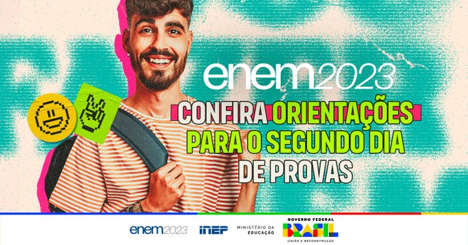 ENEM 2023: Inep realiza 2º dia de provas neste domingo (12) - Notícias ...